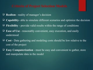 Project selection | PPT