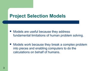 Project Selection Model | PPT