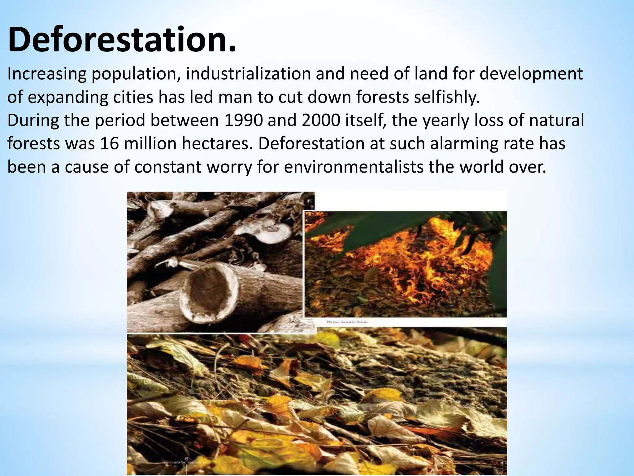 human impact on the natural environment. | PPTX