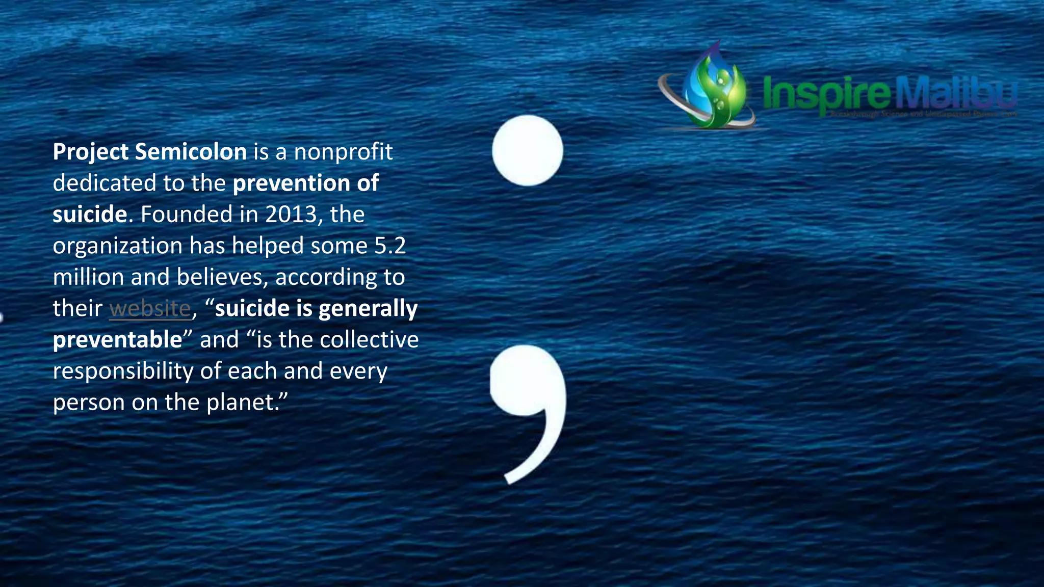Project Semicolon Promotes Suicide Prevention & Mental Health Awareness ...