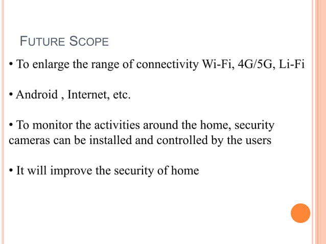 SMART HOME AUTOMATION USING ANDROID, BLUETOOTH & GSM | PPT