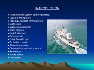 Active switch modulator for a pulsed radar system | PDF