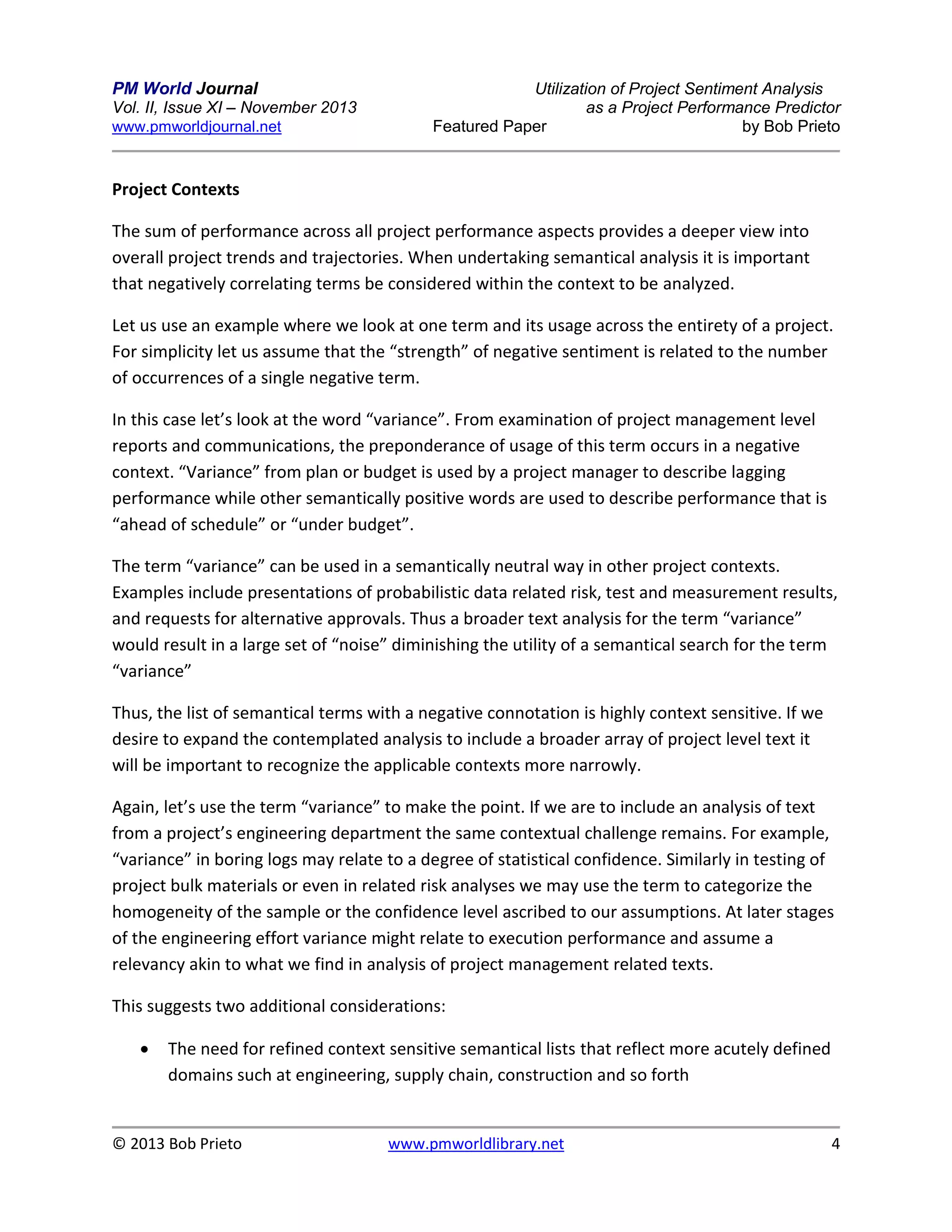 Project sentiment analysis | PDF