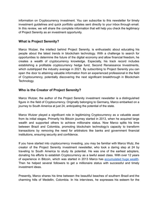 Project Serenity: A Roadmap to Success in CryptoCurrency | PDF | Stocks ...