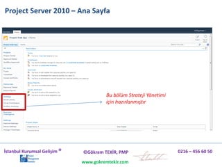 MS Project Server 2010 ile Portföy Yönetimi | PPT