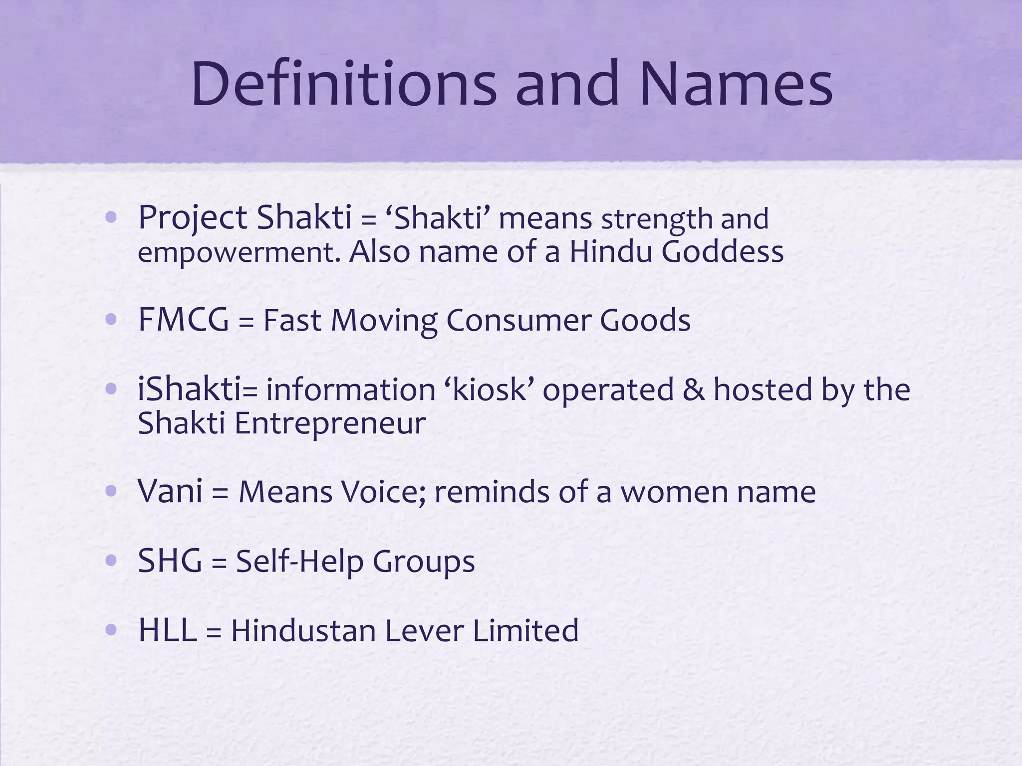 Project Shakti - Unilever India | PPTX