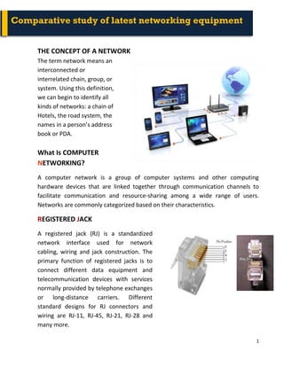 Data communication Networking- Study Networking Equipment | PDF