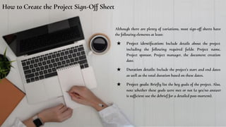 Project sign off | PDF