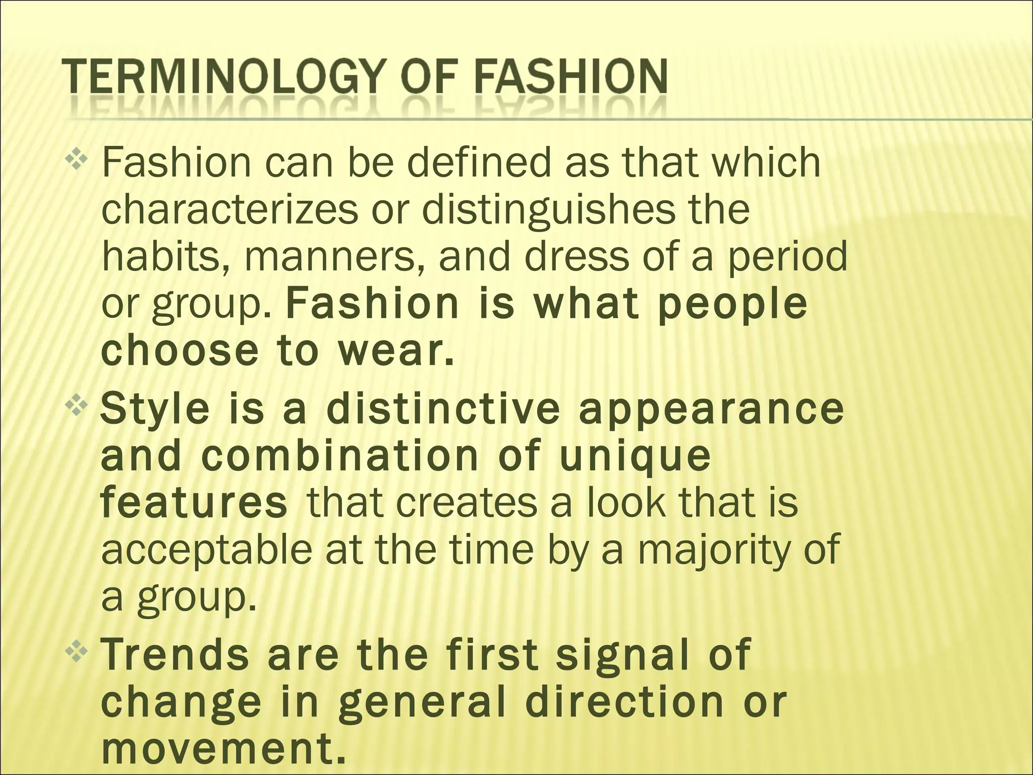 Chronological development of fashion trend worldwide | PPT