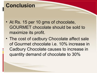 Gourmet Choclate Introduce. Managerial Economics | PPT