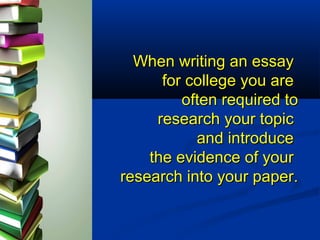 Use and Integration of Sources | PPT