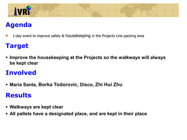 Kaizen Blitz Projects line packing Aug 2011 | PPT