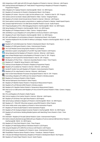 Projects list raspberry pi projects complete 1480 projects | PDF