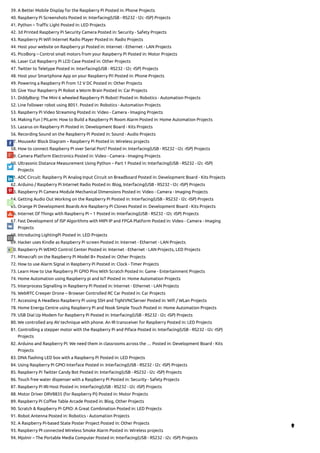 Projects list raspberry pi projects complete 1480 projects | PDF