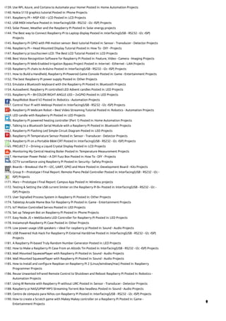 Projects list raspberry pi projects complete 1480 projects | PDF