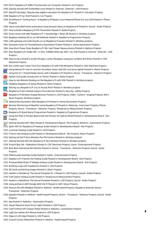Projects list raspberry pi projects complete 1480 projects | PDF