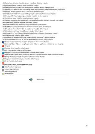 Projects list raspberry pi projects complete 1480 projects | PDF