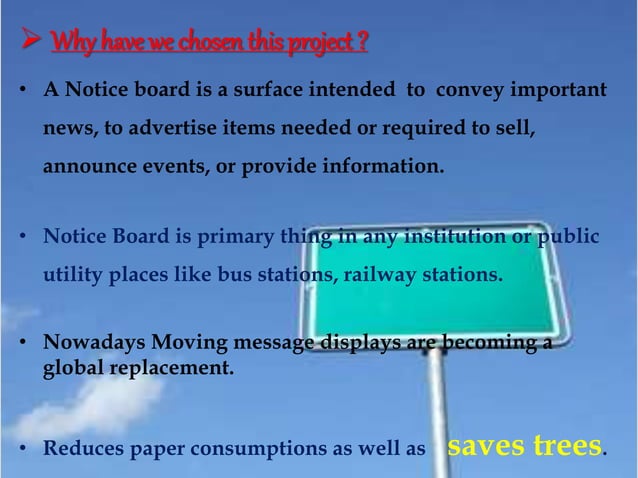 Project smart notice board ppt | PPTX