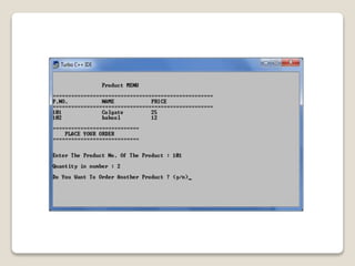 Project Super market billing system | PPTX