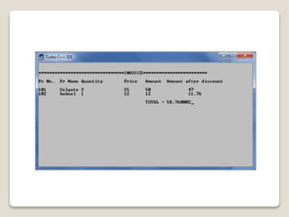 Project Super market billing system | PPTX