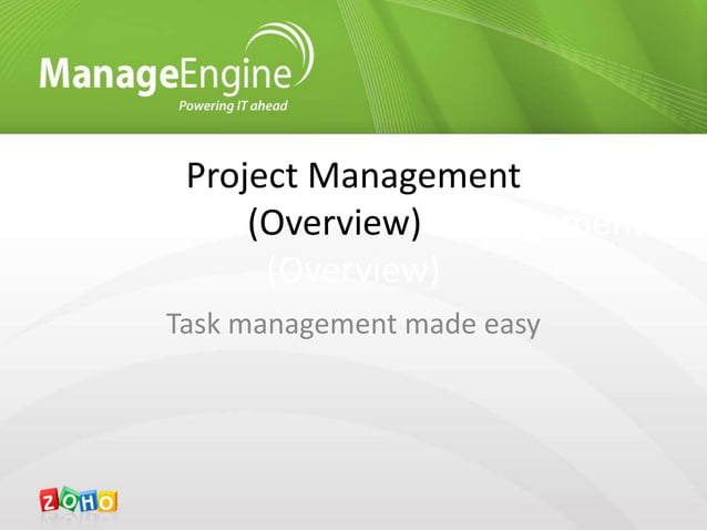 ServiceDesk Plus Project Management | PPTX