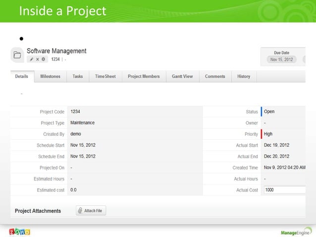 ServiceDesk Plus Project Management | PPTX
