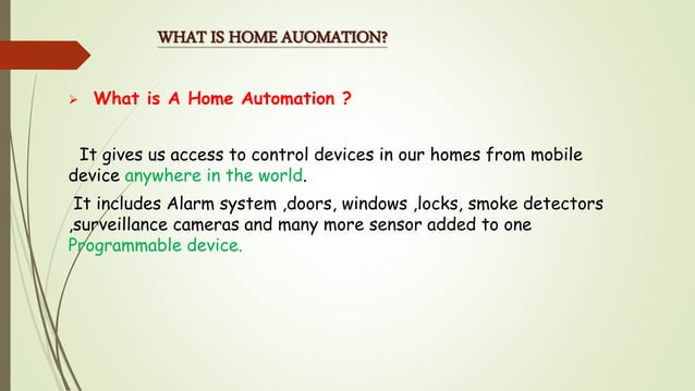 Home Automation Using IoT | PPT