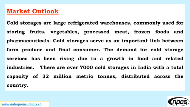Projects on cold storage multipurpose cold storage | PPT