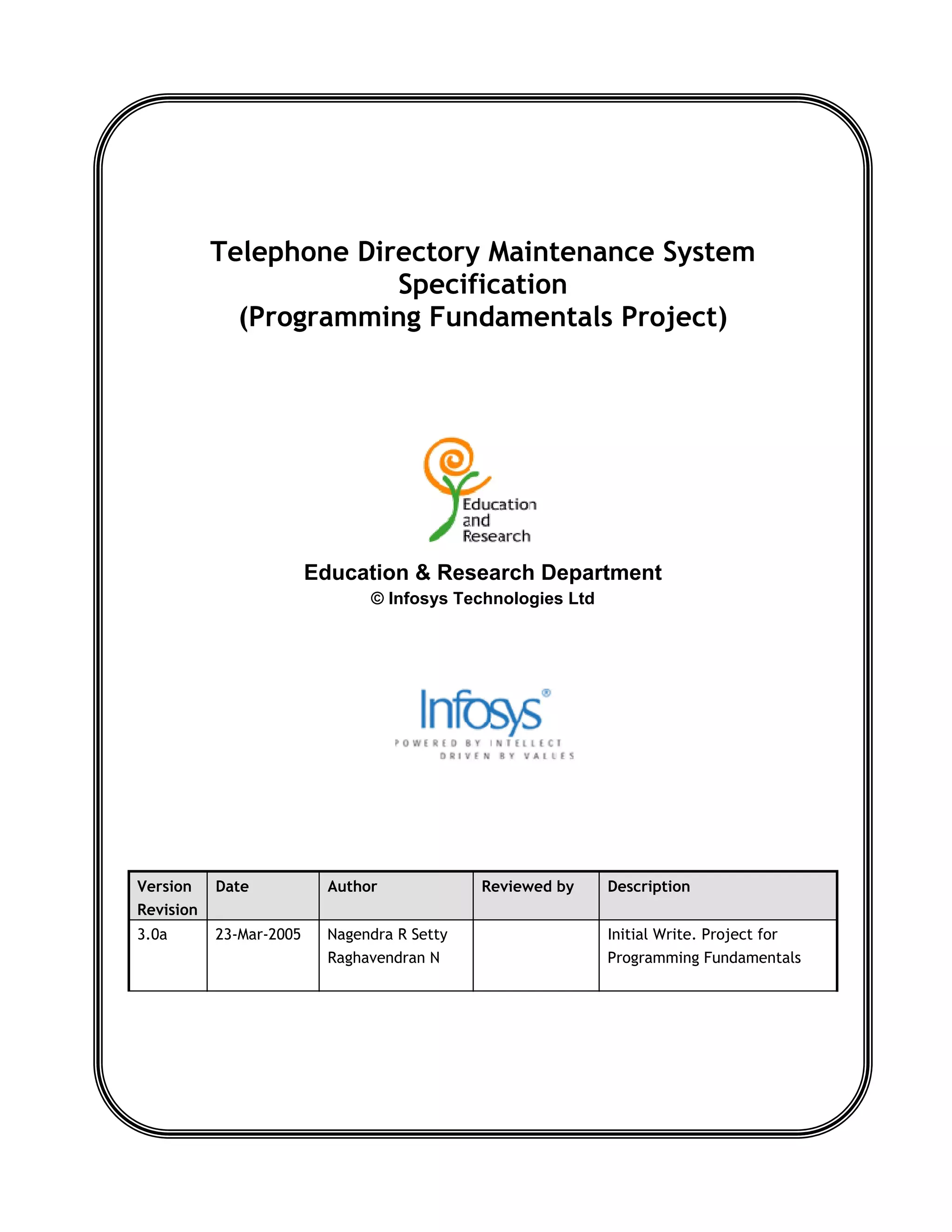 Project Specs Pf | PDF