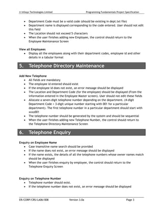 Project Specs Pf | PDF