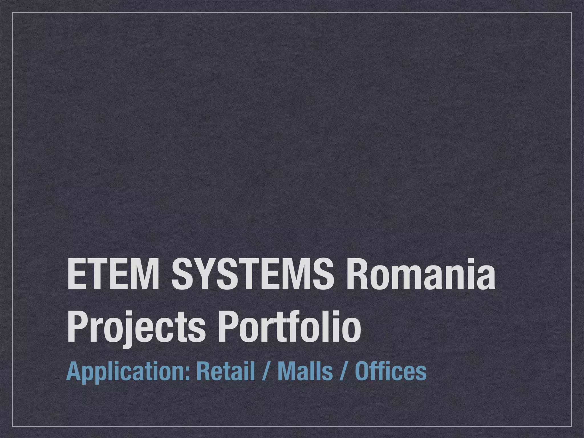 Portfolio of Projects: Retail, Shopping Malls, Offices done by Etem ...
