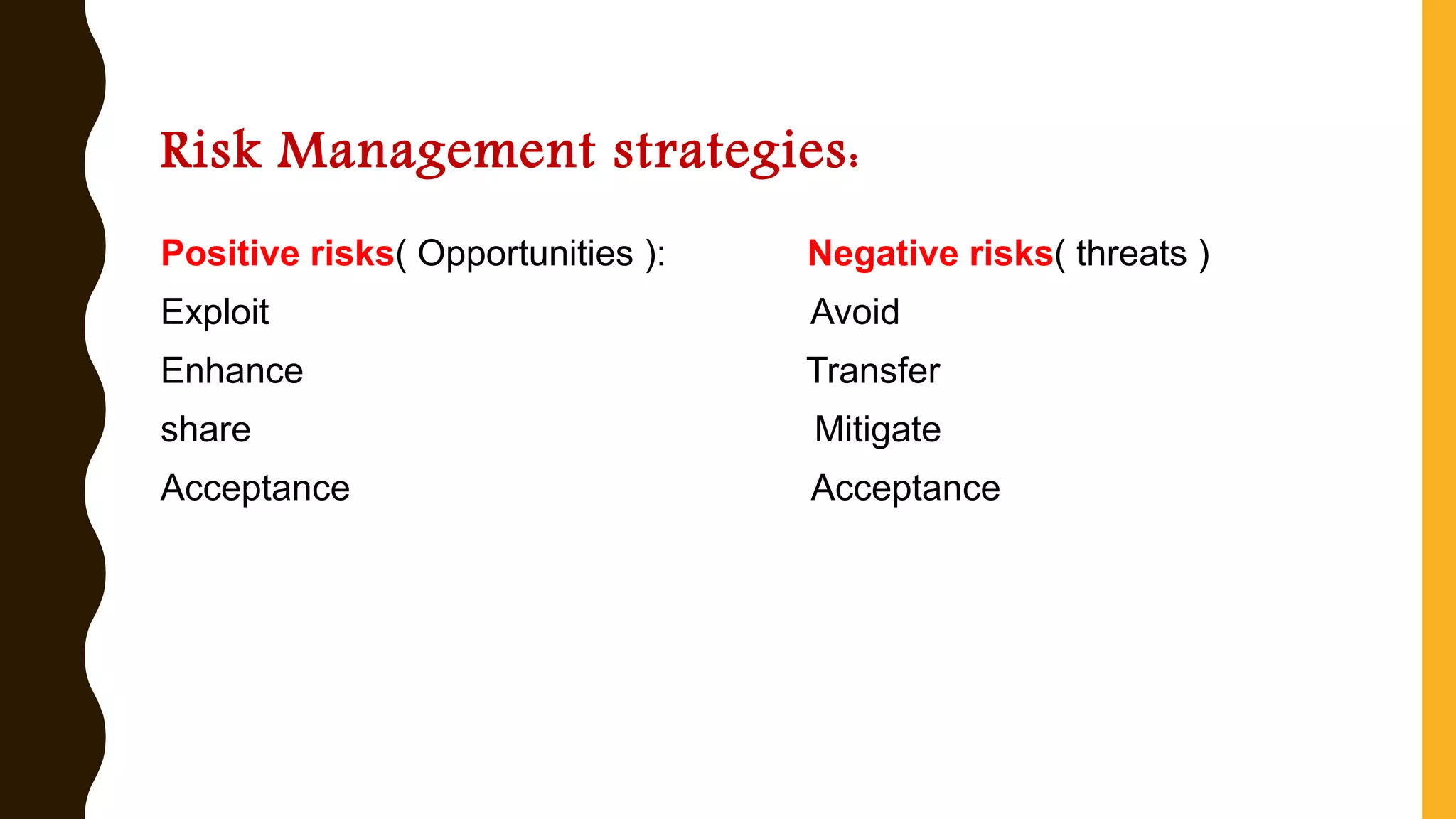 Projects risk management | PPT