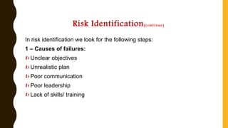 Projects risk management | PPT