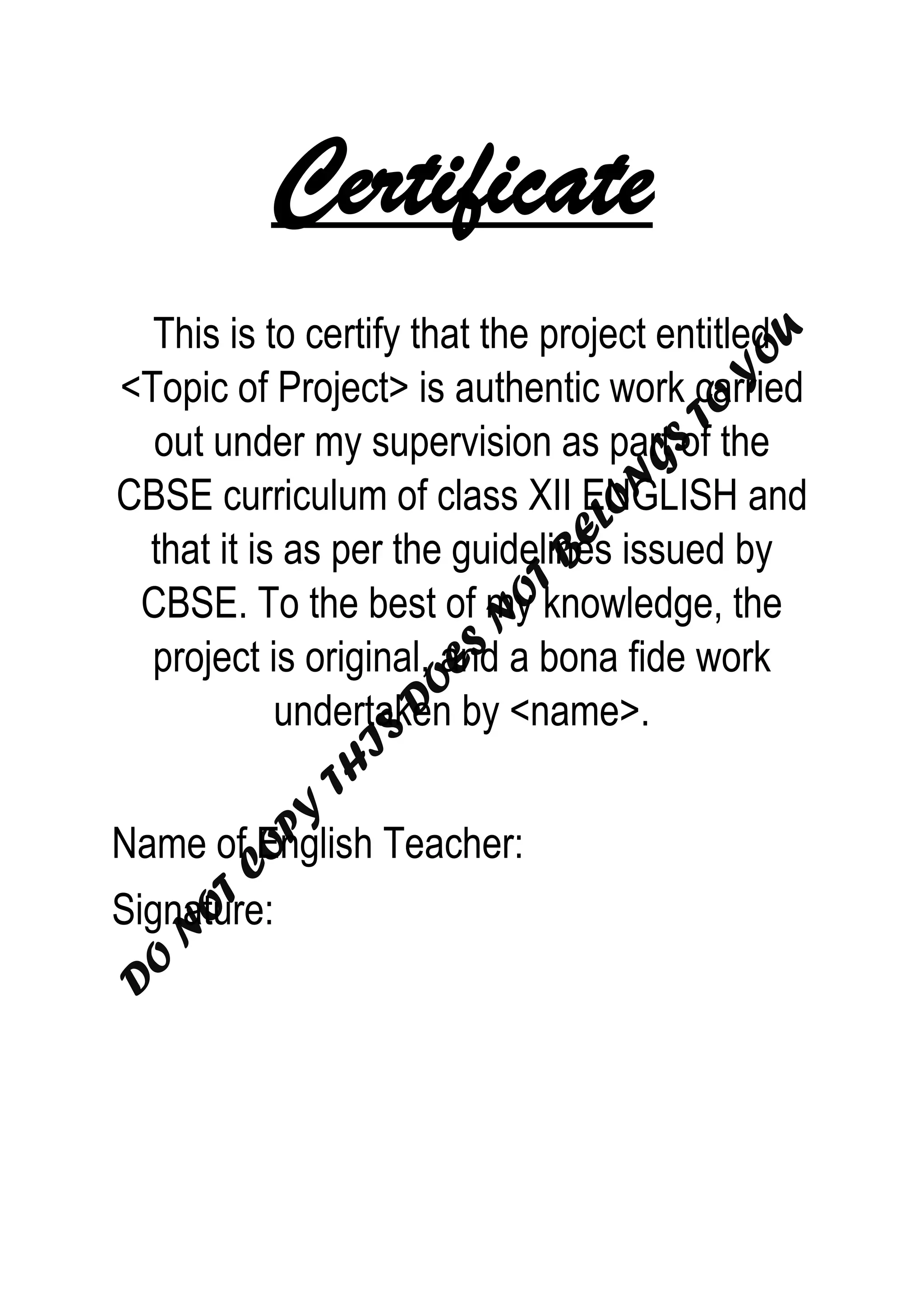 ASL/ALS CLASS 12 ENGLISH PROJECT | PDF