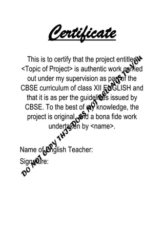 ASL/ALS CLASS 12 ENGLISH PROJECT | PDF