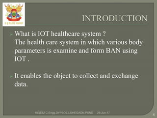 ADVANCED HEALTH CARE SYSTEM USING IOT | PPTX