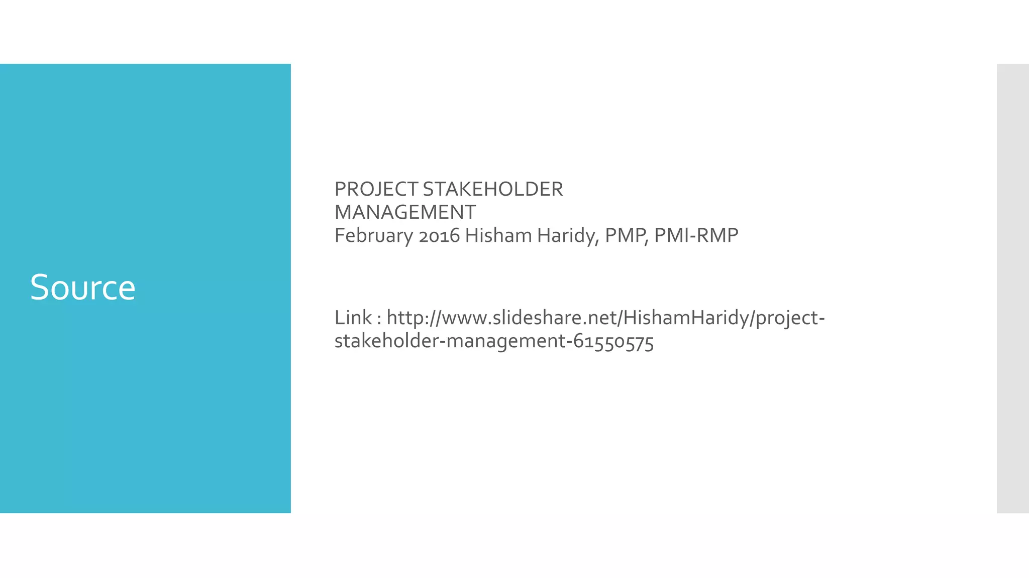 Project stakeholder management | PPTX