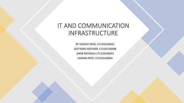 IT and COMMUNICATION INFRASTRUCTURE PROJECT STATUS | PPTX | Computer ...