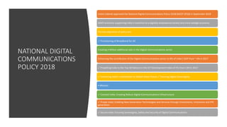 IT and COMMUNICATION INFRASTRUCTURE PROJECT STATUS | PPT