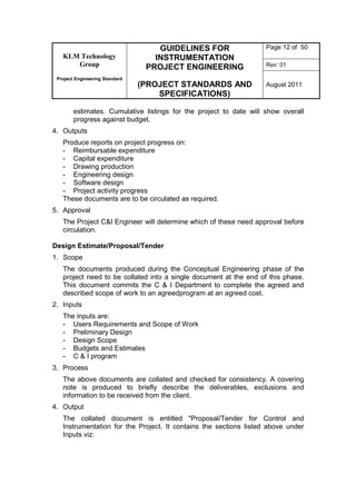 Project standards and_specifications_instrumentation_project ...