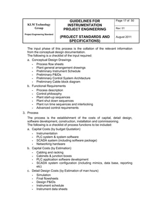 Project standards and_specifications_instrumentation_project ...
