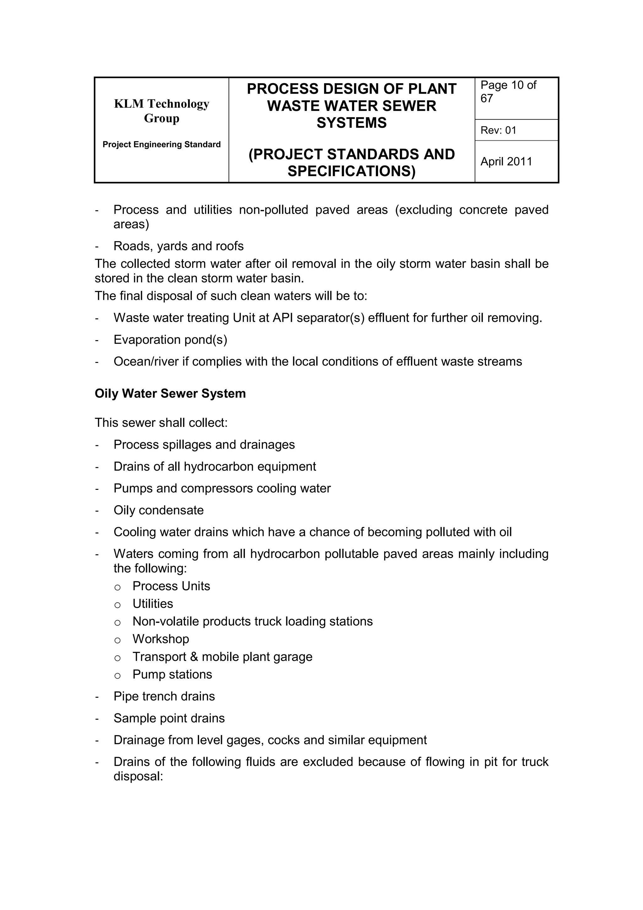 Project standards and_specifications_waste_water_sewer_system_rev01 | PDF