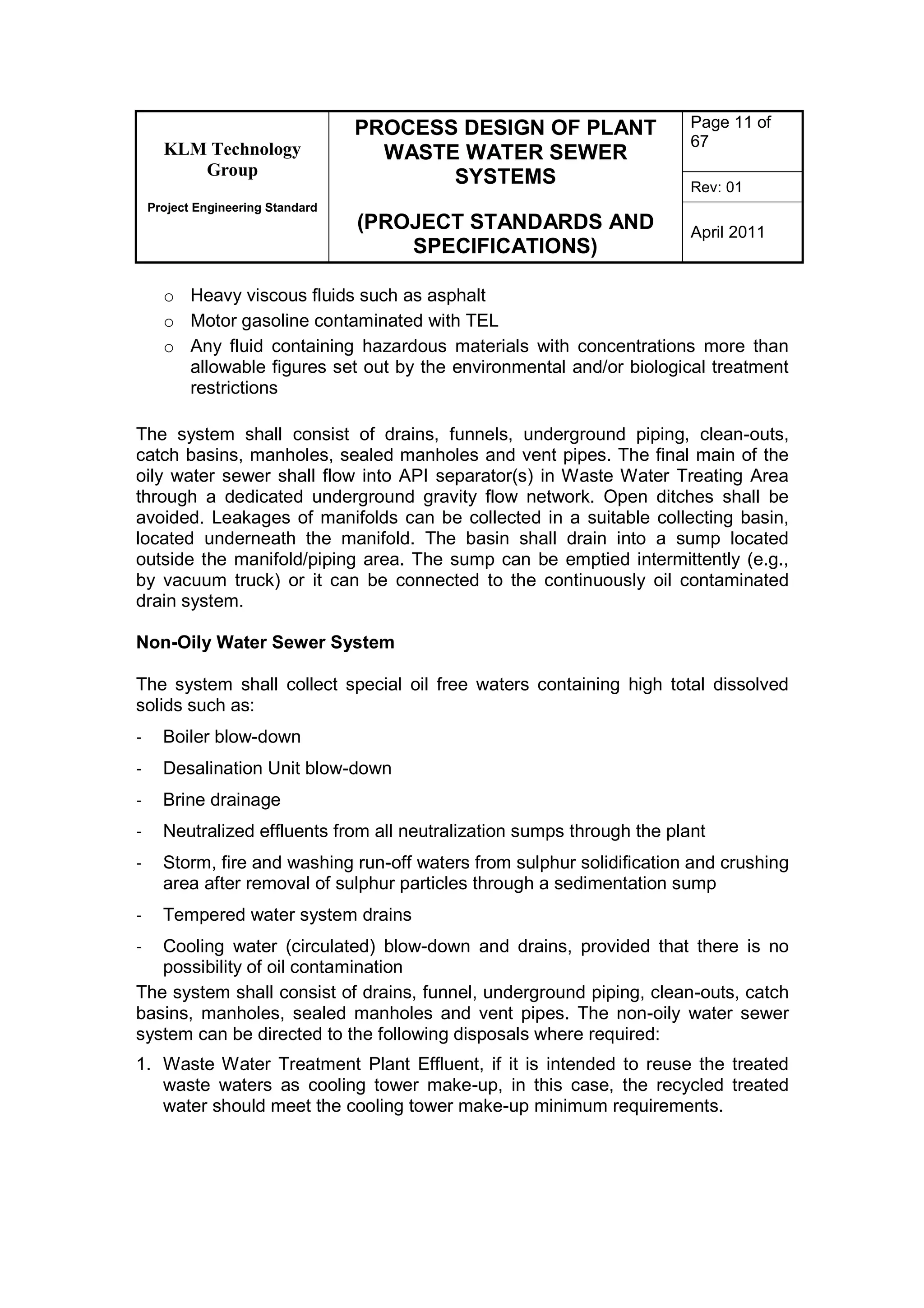 Project standards and_specifications_waste_water_sewer_system_rev01 | PDF