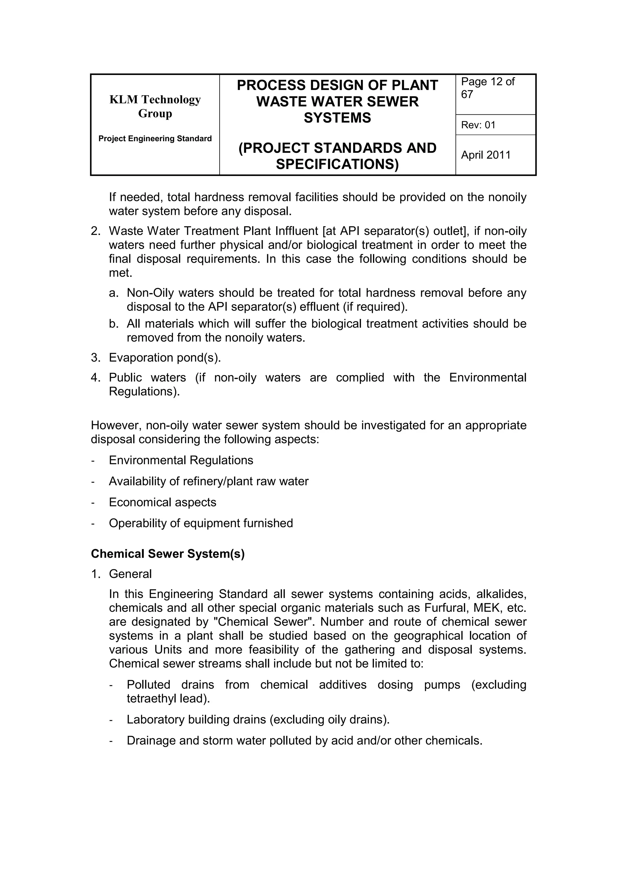Project standards and_specifications_waste_water_sewer_system_rev01 | PDF