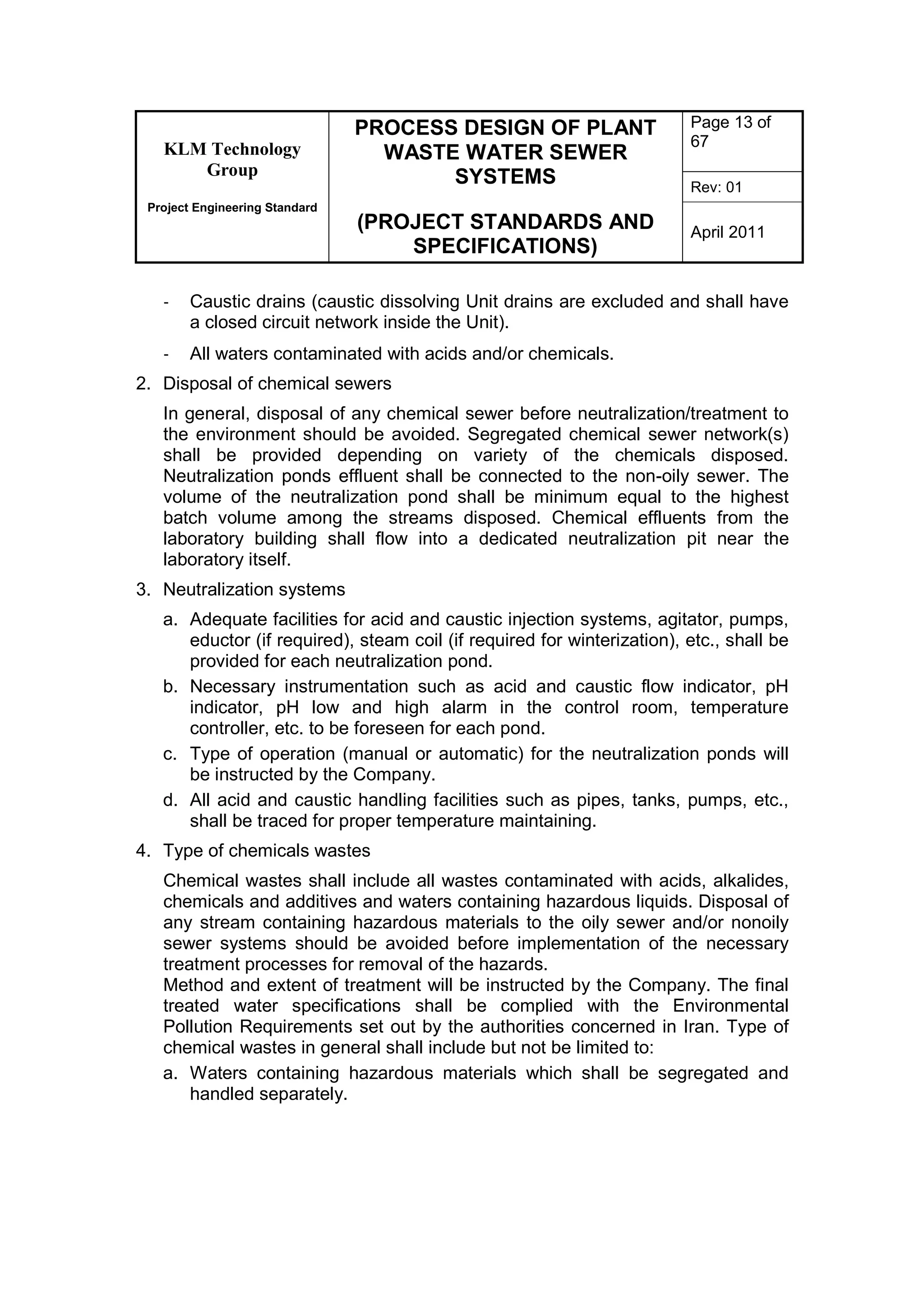 Project standards and_specifications_waste_water_sewer_system_rev01 | PDF