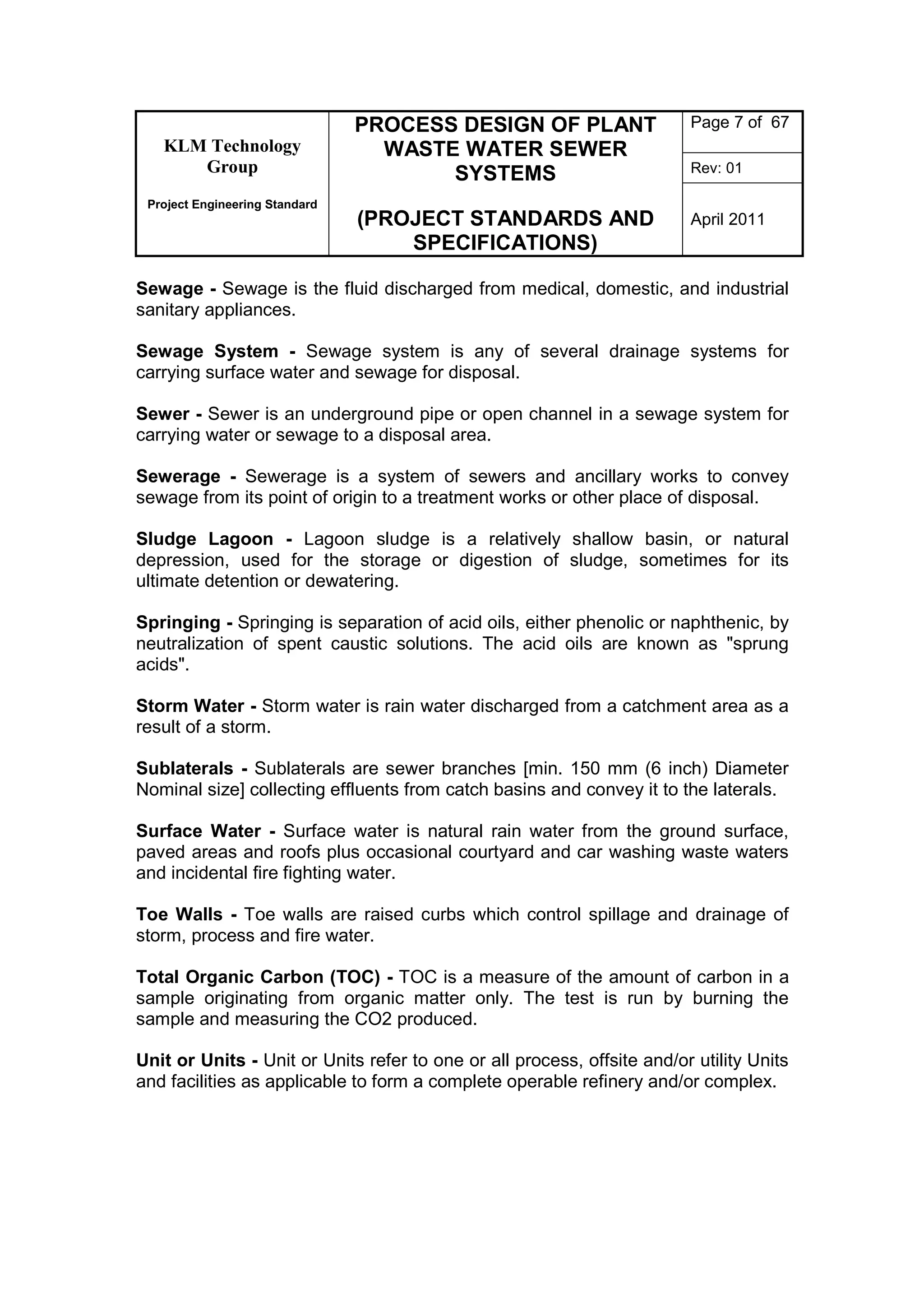 Project standards and_specifications_waste_water_sewer_system_rev01 | PDF