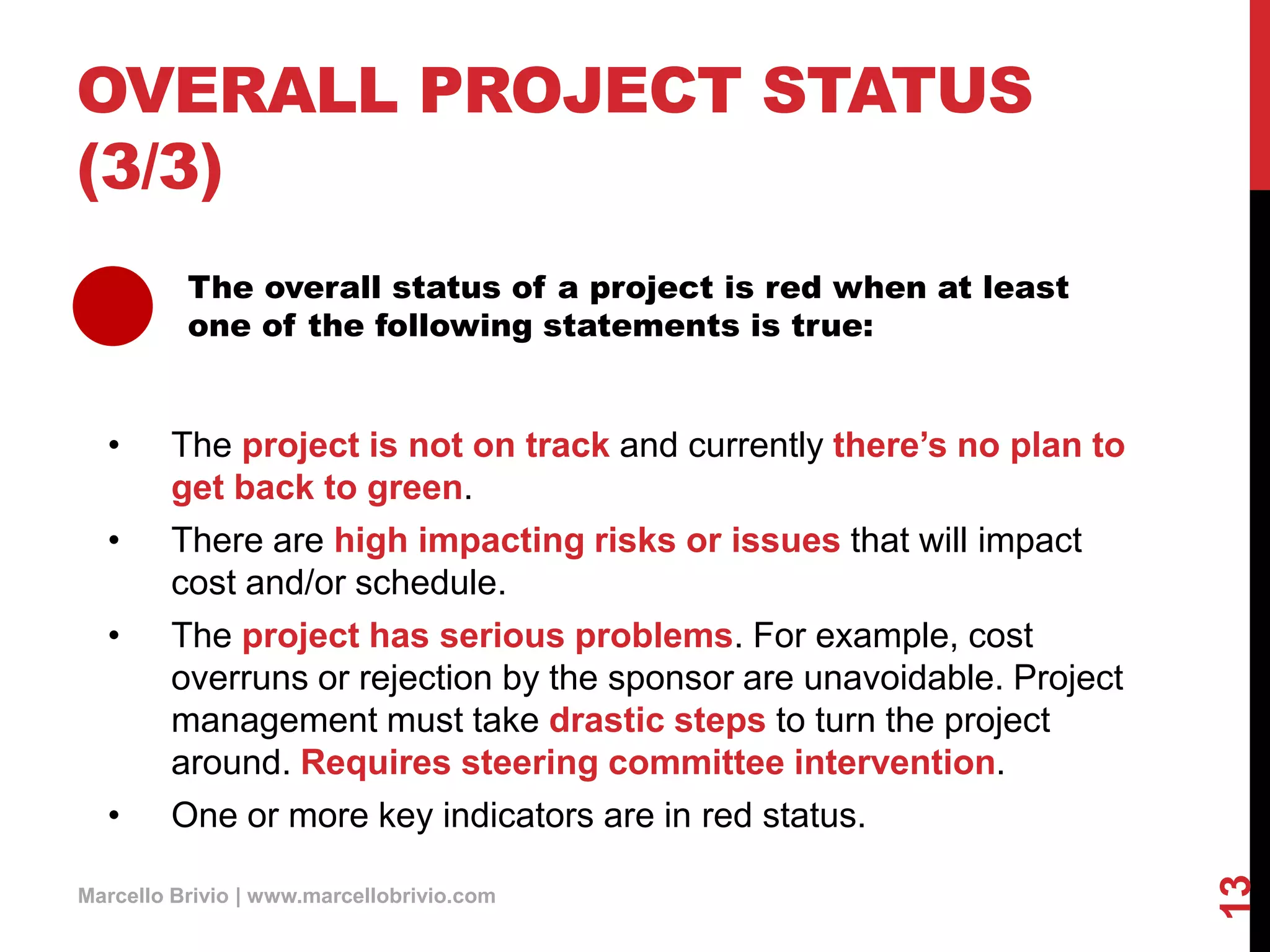 Project Status Determination (GYR Method) | PPTX