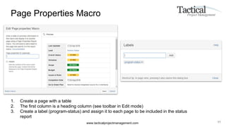 Project status reporting with Confluence | PDF