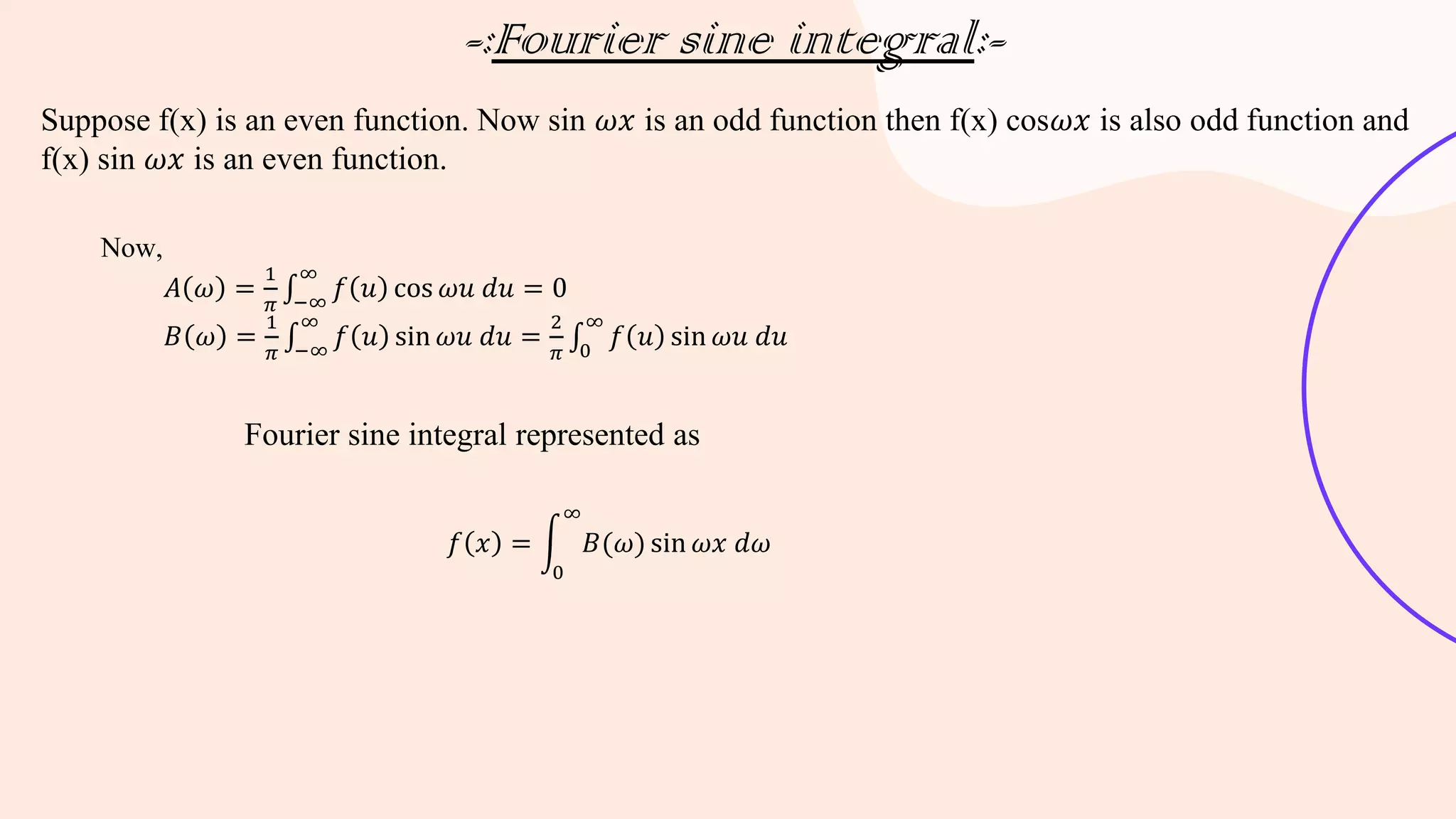 (Project)study of fourier integrals | PPTX