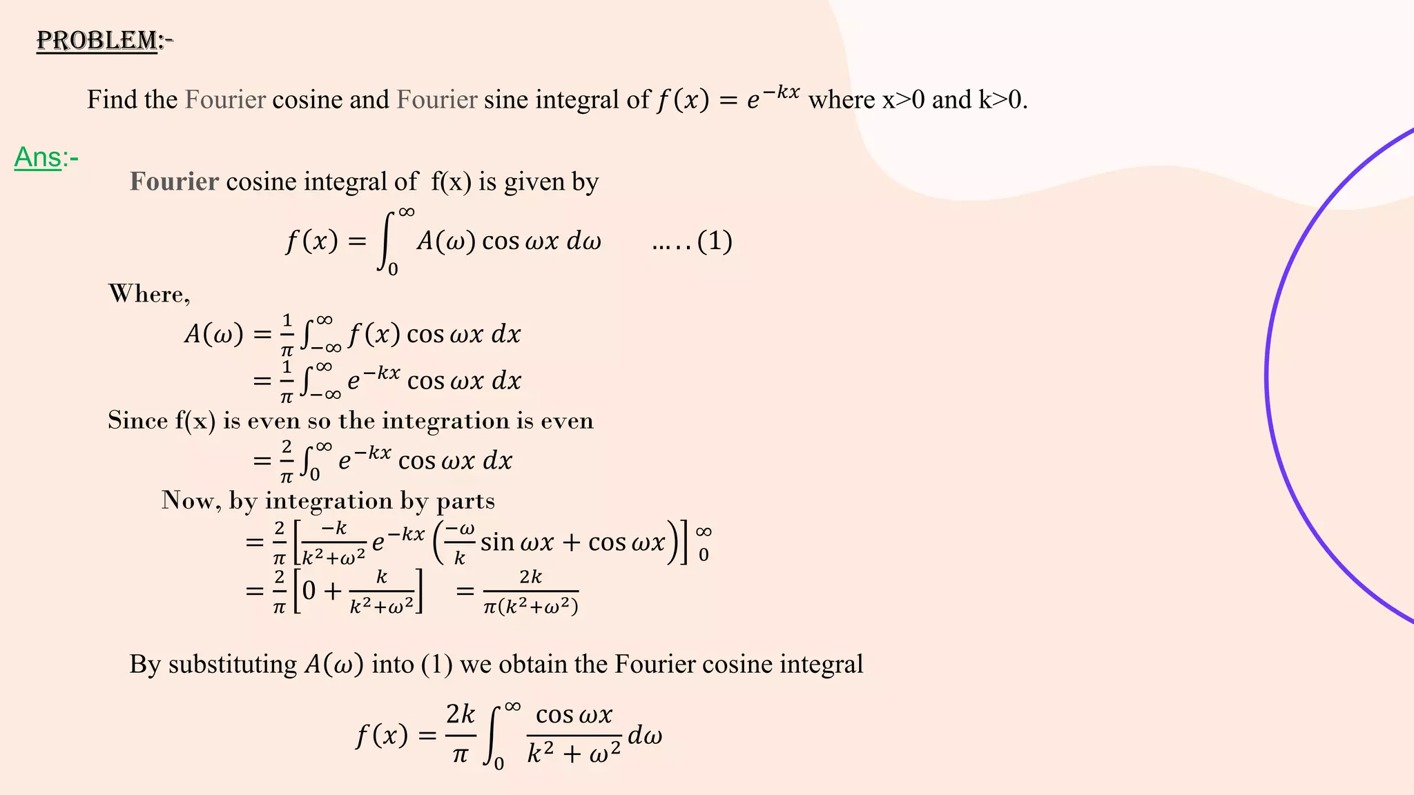 (Project)study of fourier integrals | PPTX